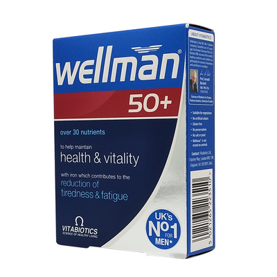 英国进口wellman 50中老年人男士多种复合维生素30粒