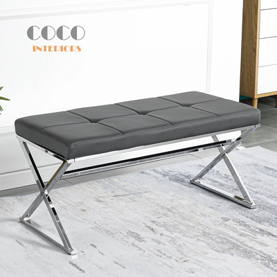 Baxton leather bench真皮长凳床尾凳北欧设计沙发午休床经典名款