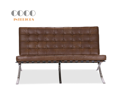 barcelona  vintage leather sofa欧式复古皮经典双人位客厅沙发