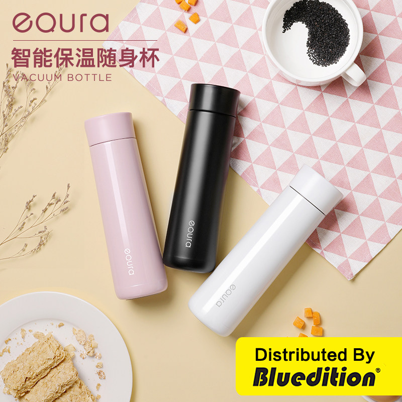 少女个性网智能简约。提醒保温杯可爱喝水便携创意潮流女士杯子Q