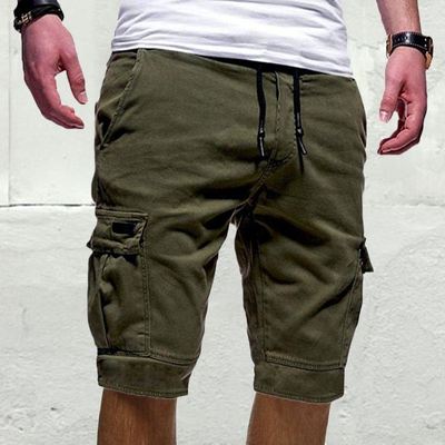 Men s Washed Cotton cargo shorts casual short pants for Male