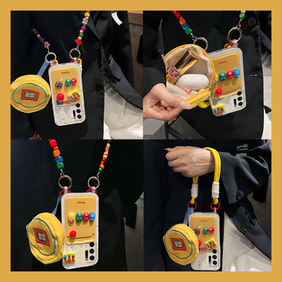 立体M豆适用oppofindn3flip手机壳findn2flip零钱包n3斜挎n2卡通findn折叠屏可背oppo卡包0pp0硬壳卡套插卡女