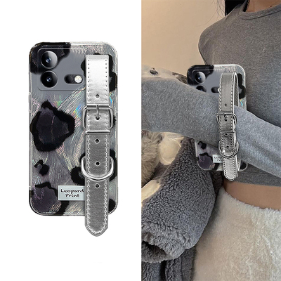 个性豹纹适用vivoiqooneo9spro手机壳iqoneo8se高级感neo7pro竞速版5s活力版6se立体855腕带爱酷vivo硅胶辣妹