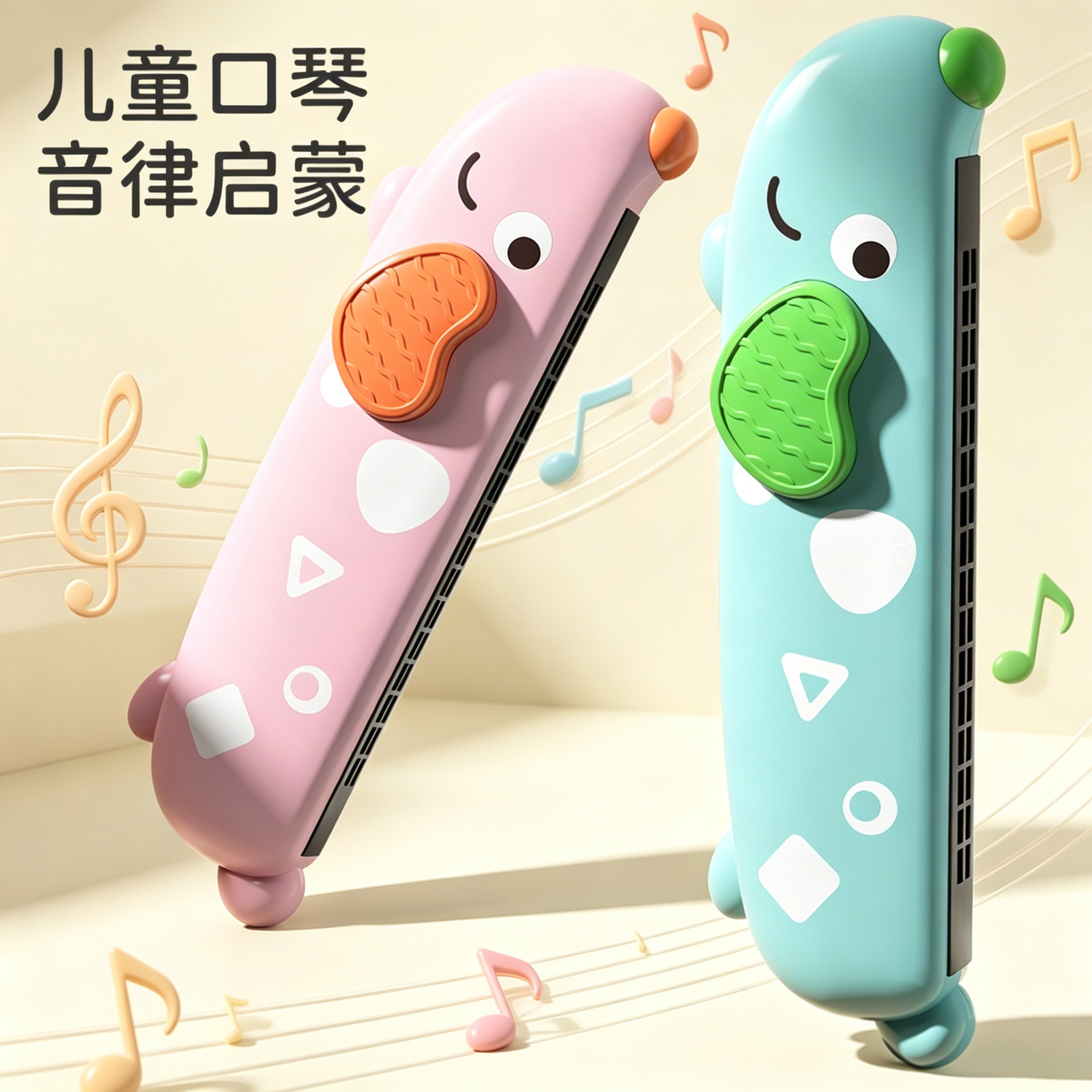 幼儿童口琴玩具宝宝婴儿专用吹奏乐器入门初学者口风琴早教小喇叭