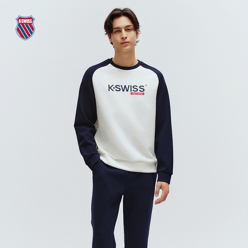 KSWISS盖世威卫衣男 冬季 保暖圆领休闲百搭运动套头衫1010790