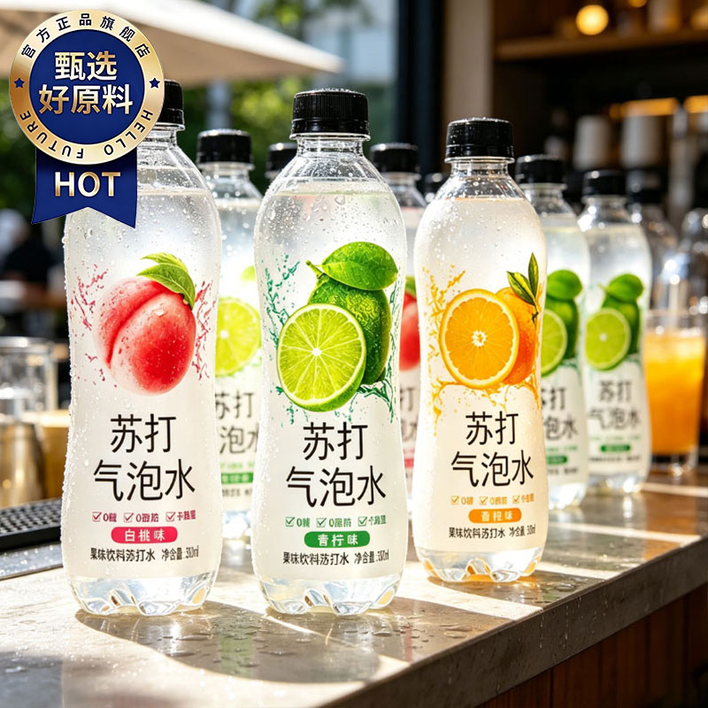 商超同款!天然气泡苏打水官方旗舰店无0糖0脂0卡碳酸饮料整箱24瓶