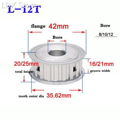 1Pcs 12 Tooth To 16 Tooth Timing Belt Pulley L Type Synchron