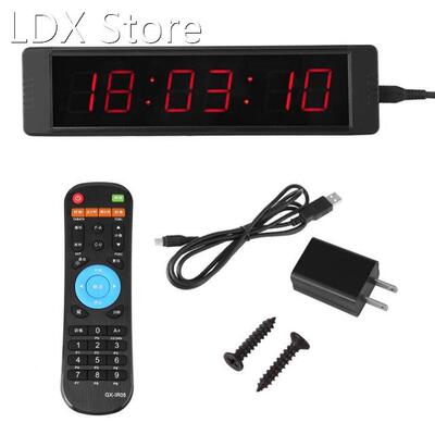 LED Remote Wall Clock Stopwatch Interval Timer Prescise Elec