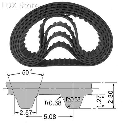 1Pcs 136XL To 170XL Rubber Pulley Timing Belt Close Loop Syn