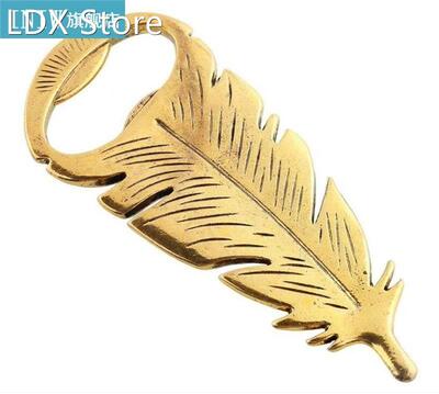 1pc Bottle Opener Creative Feather Shape Beer Cap Op