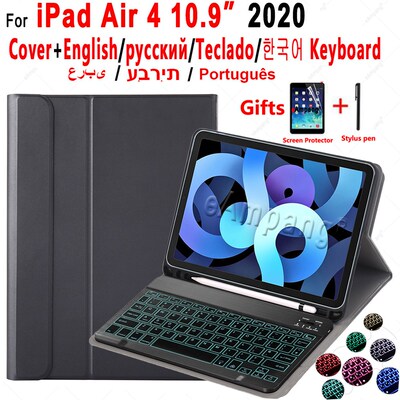 Keyboard Case for iPad Air 4th 4 10.9 2020 A2324 A2072 Cove