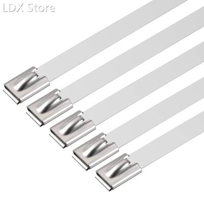 30pcs 12 Inch Stainless Steel Cable Zip Ties 0.4 Inch Width