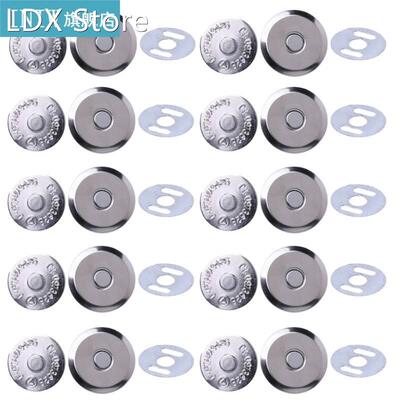 10 Sets Metal Magnetic Snap Clasps 14mm 16mm For Sewing Purs