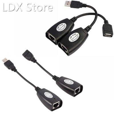 1Pcs USB to RJ45 Extension Cable Ethernet Extender USB Exten