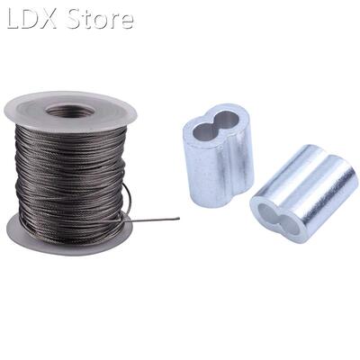 Hoisting Lifting 7X7 1mm Dia Stainless Steel Flexible Wire R