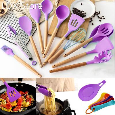 1Pcs Non-stick Silicone Cooking Utensils Set Spatula Shovel