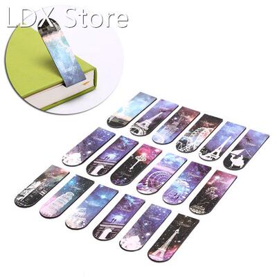 6 Pcs/lot Creative Paper Magnetic Bookmarks School Eiffel To