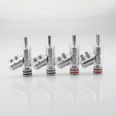 New Hi-End Rhodium Plated LOCK SPEAKER CABLE BANANA PLUG CON