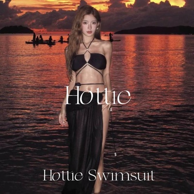 橘海黑调性感比基尼分体三件套