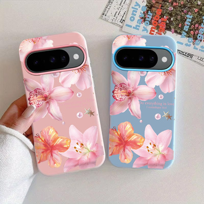 珍珠扶桑花适用谷歌PIXEL7/7A/8PRO手机壳9pro xl果冻二合一10糖果色
