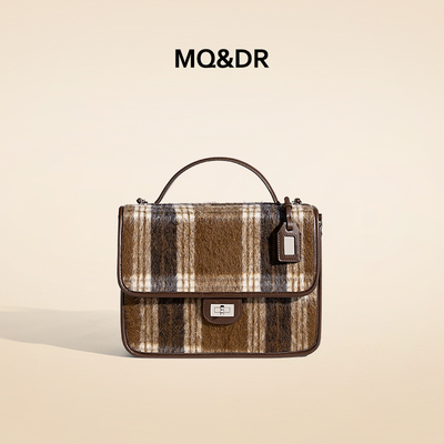 MQ&DR美拉德小众复古格纹双肩包