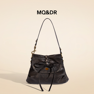 MQ&DR甜酷风复古拼蝴蝶结腋下包