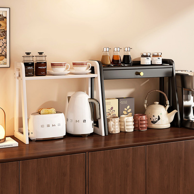 桌面置物架家用多层茶杯架小型咖啡杯展示架厨房调料品放置架