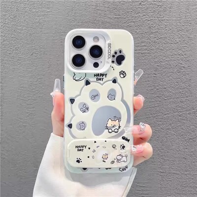 猫爪镜子支架适用三星S24手机壳