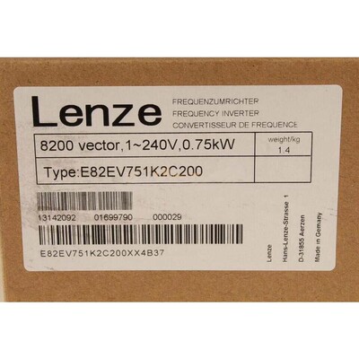 伦茨驱动器E82EV751K2C200?议价产品