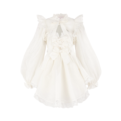 Selkie象牙白抹胸裙披肩两件套