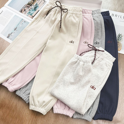 儿童校园神裤女童运动卫裤中大童休闲裤男童束脚裤秋季百搭直筒裤