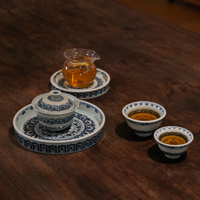 宛玉宝相纹压手杯主人杯普洱杯