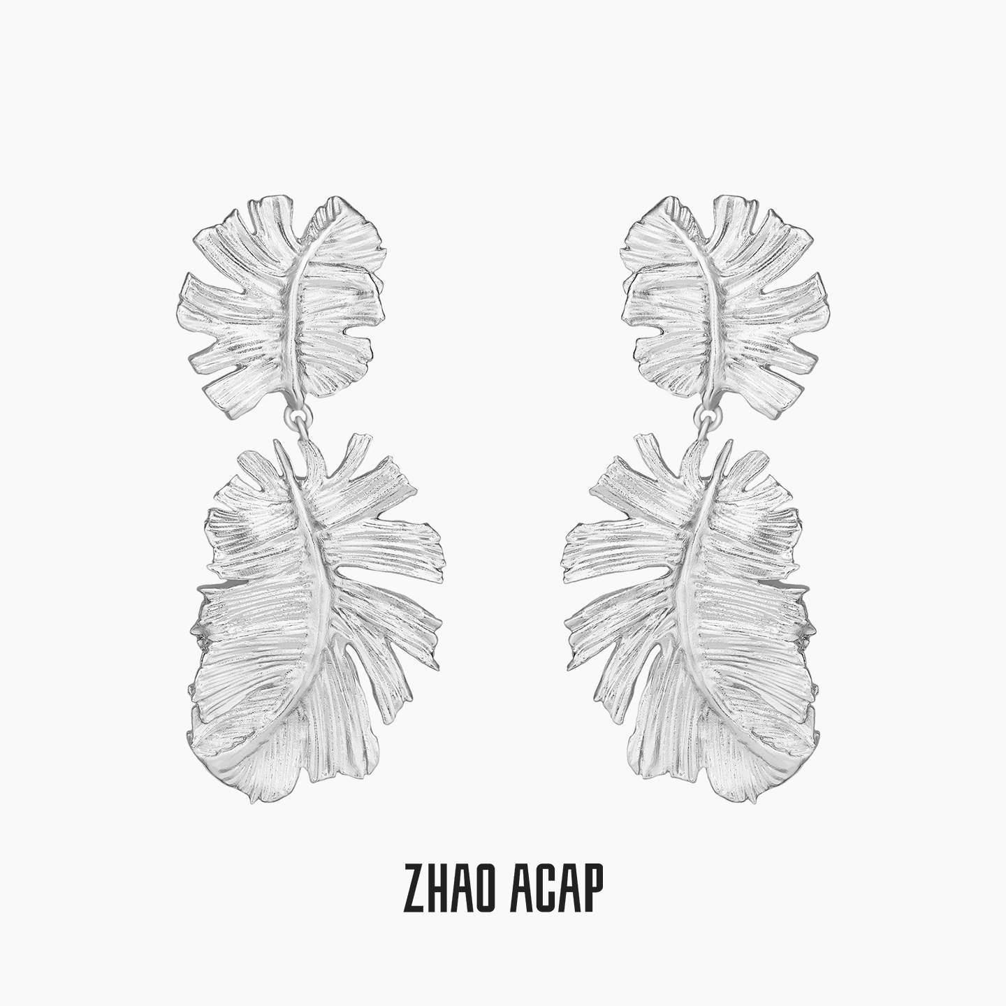 ZHAO ACAP原创设计飘落羽毛耳坠高级感耳环