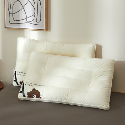 大众全棉羽丝绒护颈枕头不塌陷