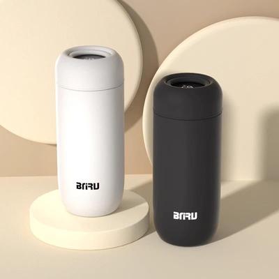 BNRU智能显温陶瓷商务保温杯办公室茶水分离泡茶车载便携茶杯水杯