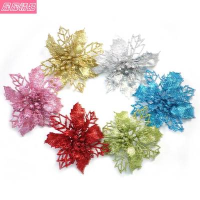 Powdered Christmas flowers tree Xmas decorations 撒粉圣诞花