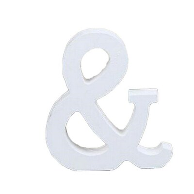 Diy Freestanding Letters Ornament 8cm High White Wooden Engl