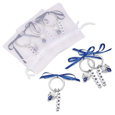 15 Keychain Organza Pouches Favors Wedding Baptism Christmas