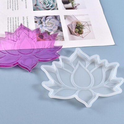 Silicone Crystal Epoxy Resin Mold Lotus Mold Handmade Castin