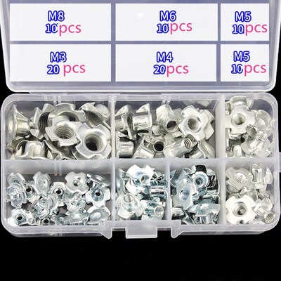 7XEA Durable T-nut Blind Pronged Tee Nuts Use on Sheet Metal