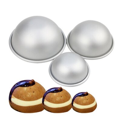2PCS Round Aluminium Alloy Bath Bomb Molds DIY Tool Salt Bal