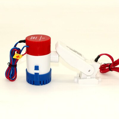 350GPH dc 12v 24v mini boat bilge pump with float switch kay