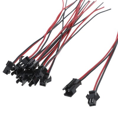 15cm 10Pcs Long JST SM 2pins Plug Male To Female Wire Connec