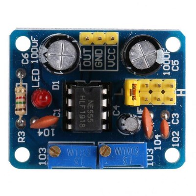 NE555 Pulse Frequency Generator Adjustable Duty Cycle Signal