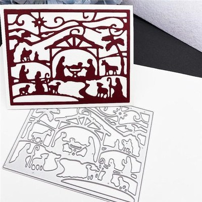 Religion prayer Metal Cutting Dies Wreath Stencils for DIY S