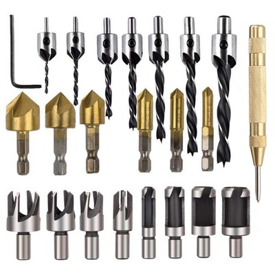 Woodworking Chamfer Countersink Drill Bit Set 90 Degree /Thr