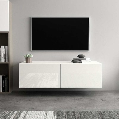 Wall Mounted TV Stand Headphone Cabinet Storage Rack Living