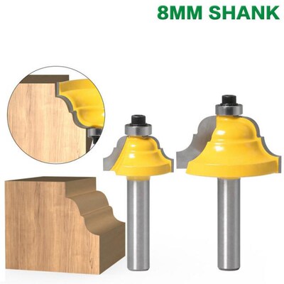 1/2 PC 8mm Shank Trimmer Ceaning Flush Trim Wood Router Bit