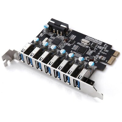 SuperSpeed USB 3.0 7 Port PCI-E Express card with a 15pin SA