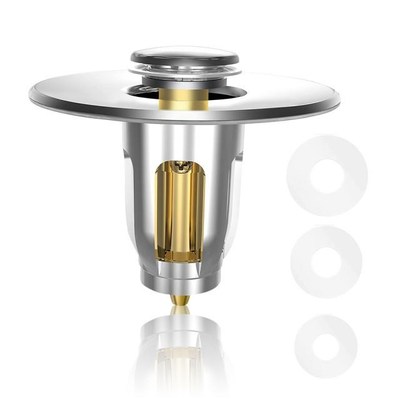RecabLeght 25-35mm Brass Sink Filter Pop Up Bounce Drain Str